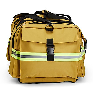LINE2design Elite Firefighter Gear Bag - Fireman Premium Rescue Turnout Fire Gear Bag with Shoulder Strap - Yellow