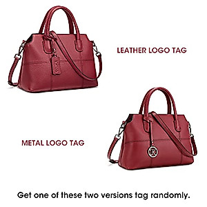 Kattee Genuine Leather Handbags for Women, Soft Hobo Satchel Shoulder Crossbody Bags Ladies Purses