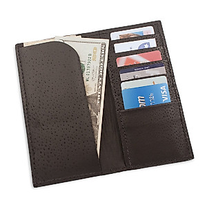 Yoder Leather Company Stingray Checkbook Wallet (Black)