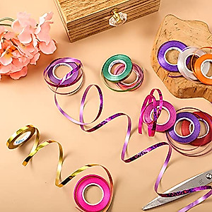 30 Rolls Curling Ribbon Shiny Metallic Balloon String Roll Gift Wrapping Ribbons for Crafts, Wedding, Valentines, Birthday, Party Decoration(Mixed Colors,Classic Style)