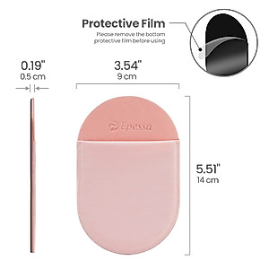 Epessa Stick-On Mouse Pouch, Universal Holder for Wireless Mice, Reusable Adhesive, No Glue Residue, Compatible with iPad or MacBook (Pink)