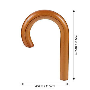 Replacement Handle for Rain Umbrella Umbrella J Handle Umbrella Grip Replacement Compact Outdoor Rain Umbrella Curved Handle Grip Light Brown