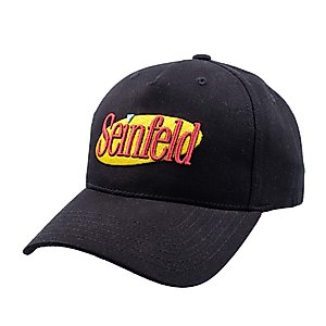 Concept One Seinfeld Adjustable Snapback Baseball Hat, Black, One Size