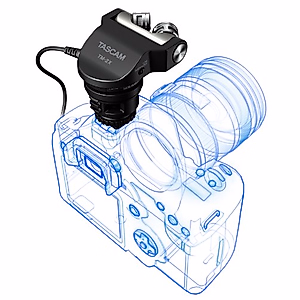 TASCAM TM-2X - X-Y Pattern Stereo Cardioid Mic for DSLR Filmmaking