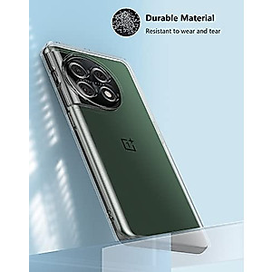 Cresee Case for OnePlus 11 5G, Thin Clear Cover with Camera Protection Slim Shockproof Flexible TPU Phone Case for OnePlus 11 - Transparent