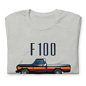 1979 F100 Custom Pickup Truck Retro Short-Sleeve Unisex T-Shirt Sport Grey
