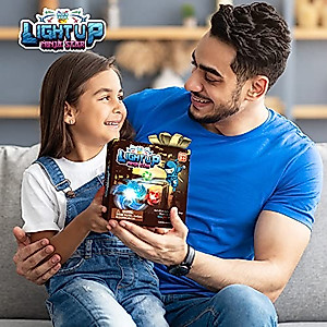 Light Up Ninja Flyers Set, 3 LED Electronic Stars, Heavy Duty Rubber Throwing Discs, Fun and Interactive Kids Toys for Tossing, Games, and Play, 3 Colors, Includes Gift Box