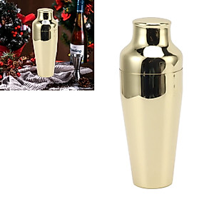 Mokylor Cocktail Shaker, 24 oz Insulated 304 Stainless Steel Cocktail Shaker Bartender Shaker Metal Martini Shaker for The Home Bartender (Luxury Gold)