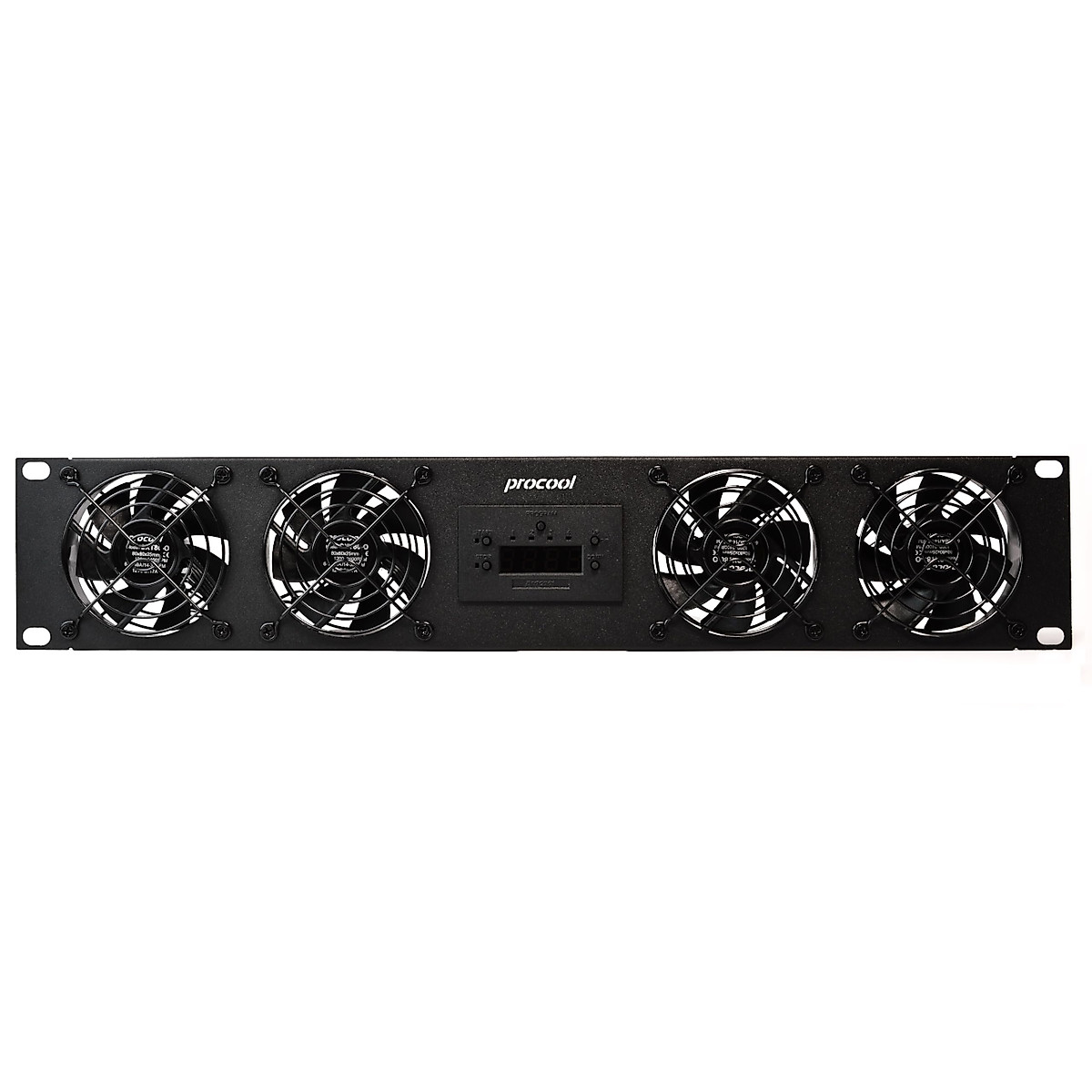 PROCOOL SP480XT-E / 2U Temperature Controlled Silent Rack Fan/Airflow= Exhaust/Home Theater AV Cabinet Cooling Broadcast Server Recording Studio Rack Fan