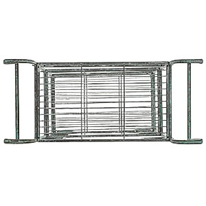 SAFAVIEH Outdoor Collection Noreen Victorian Scroll Antique Dark Green Wrought Iron 3-Tier Shelf