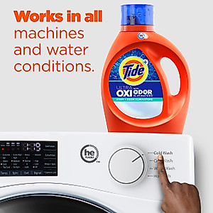 Tide Ultra OXI with Odor Eliminators Liquid Laundry Detergent, 115 oz, For Visible and Invisible Dirt