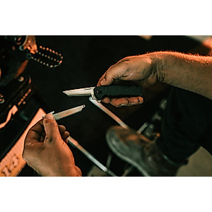 OUTDOOR EDGE RAZOR VX5 | Replaceable Blade EDC Flipper Folding Pocket Knife | 3" Blade, Ceramic Ball Bearings, Carbon Fiber Handle, Reversible Pocket Clip | Outdoor, Camping, Survival, Utility