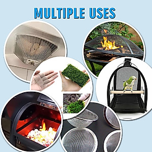 4PACK Stainless Steel Woven Wire Mesh Never Rust, Air Vent Mesh 11.8"X8.2"(300X 210mm), Hard and Heat Resisting Screen, 1mm Hole 20 Mesh Easy to Cut by Valchoose