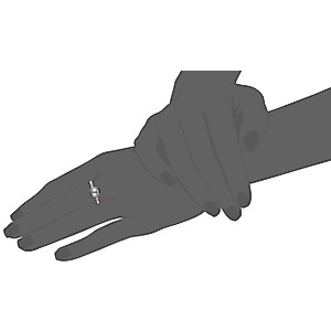 Amazon Collection Rose Gold with Diamond Over Silver 8-9mm Round Black Tahitian Cultured Pearl Ring, Size7