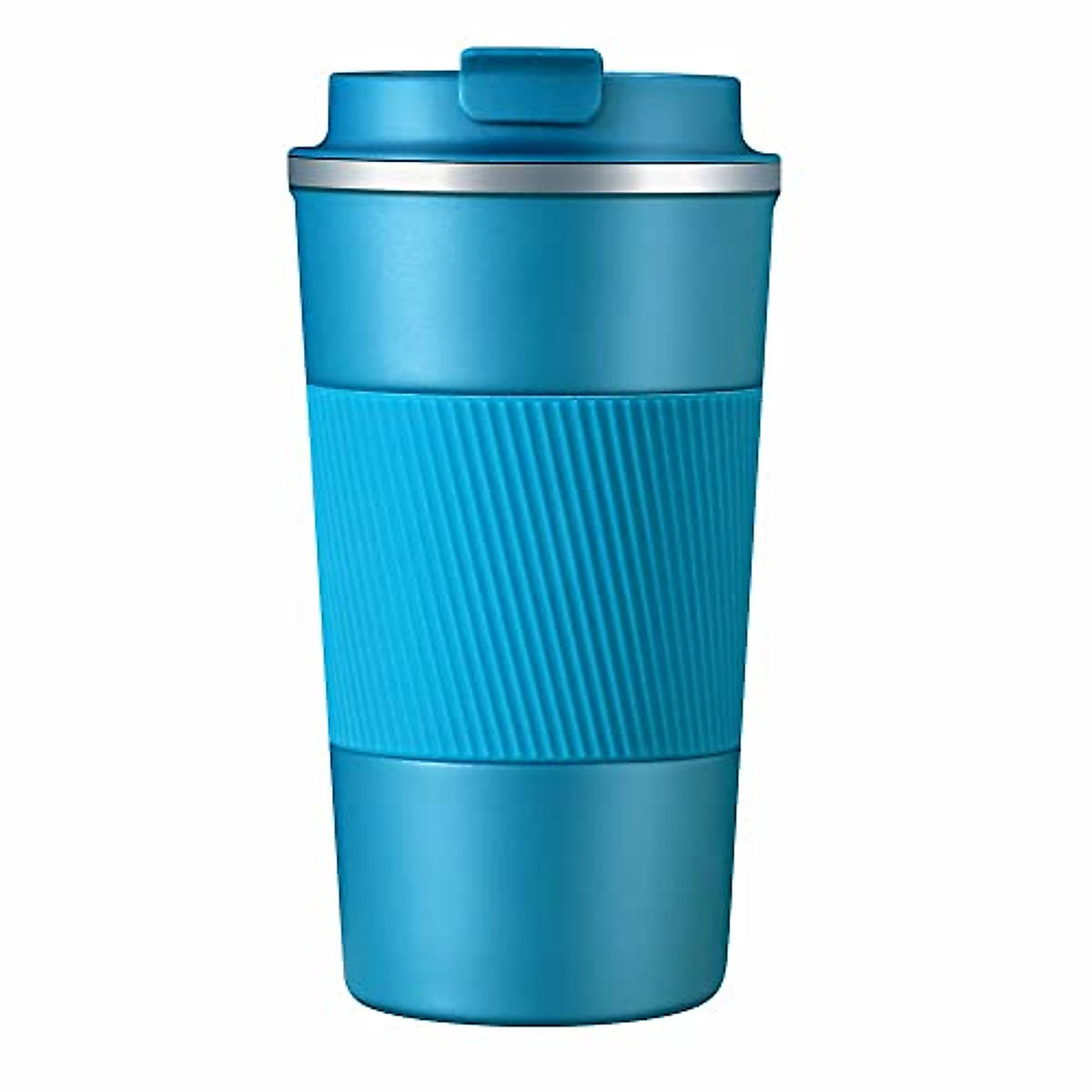 Coffee Travel Mug, 17OZ Double Walled Insulated Vacuum Coffee Tumbler With Leakproof Flip Insulated Coffee Mug, For Hot And Cold Water Coffee And Tea In Travel Car Office School Camping (Blue, 17OZ)