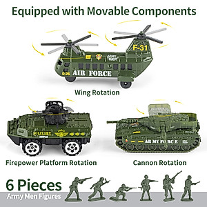 18 Pcs Military Truck with Army Men Toy Set for Boys, Mini Die-cast Battle Car in Transport Carrier Truck Playset, Army Toy Vehicle for Boy Girl Kid Toddler 8-12 Year Old Birthday Gift Party Favor