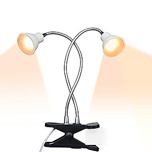 ACKE-Grow-Light-Plant-Light Sunlike Gooseneck Growing Lamps Dual Head with Clamp for Indoor Plants…