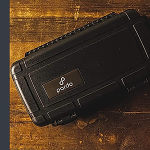 Pardo Cigar Travel Humidor Cigar Box - Airtight, Waterproof, Portable Humidor Case with Built-in Humidifier Disc, Durable Storage for up to 5 Cigars - Compact Cigar Travel Case