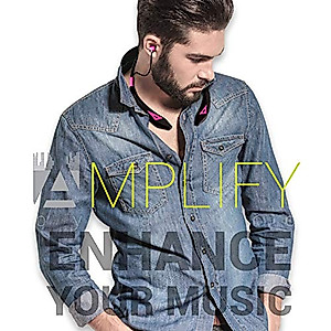 Aduro Amplify Pro SBN45 Wireless Stereo Around The Neck Earbud Headphone Headset (Black/Pink)