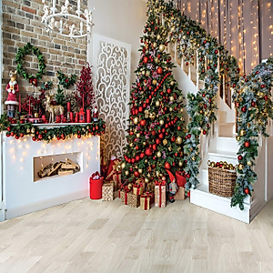 AIIKES 10x10FT Fireplace Backdrop for Indoor Xmas Tree Photoshoots and Holiday Parties - Gift Decor and Photo Studio Prop - 11-752