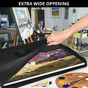 Art Portfolio Bag Case 20"x27",JIEJIEGS A2 Large Size Poster Board Storage Bag with Zipper and Handle Suitable Artist/Student for Artwork, Poster, Sketch Drawing, Photography, Solar Panel Storage