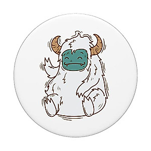 Yeti waves and rejoices Snowman PopSockets Swappable PopGrip
