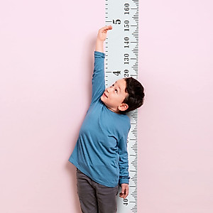 Height Growth Chart, 1pc Wall Hanging Ruler Kids Height Measuring Ruler Height Chart Pendant Wall Decor Height Measurement Ruler for Kids (Gray)