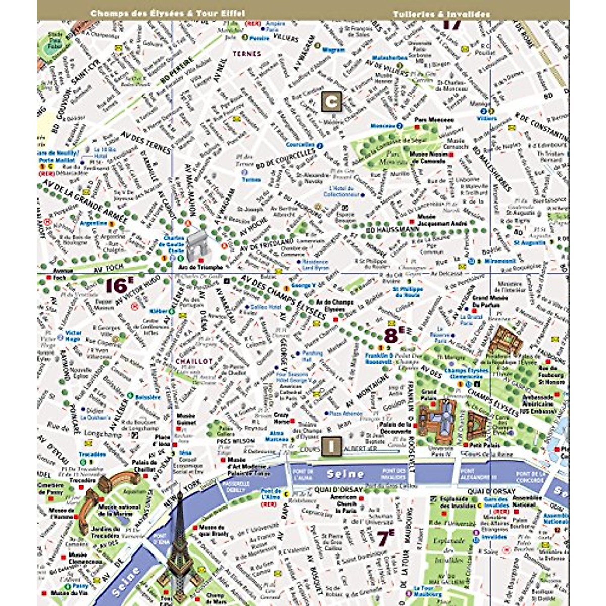 StreetSmart® Paris Map by VanDam - City Street Map of Paris, France - Laminated folding pocket size city travel and Metro map with all attractions, sights and hotels (2024 English and French Edition)