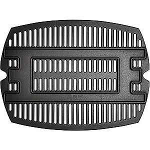 SafBbcue 7644/7582 Cast Iron Grate and 60040 Grill Burner Compatible Weber Q100, Q120, Q1000, Q1200, Baby Q, 386001, 386002, 516002, 516001, 50060001, 5106000 Grills
