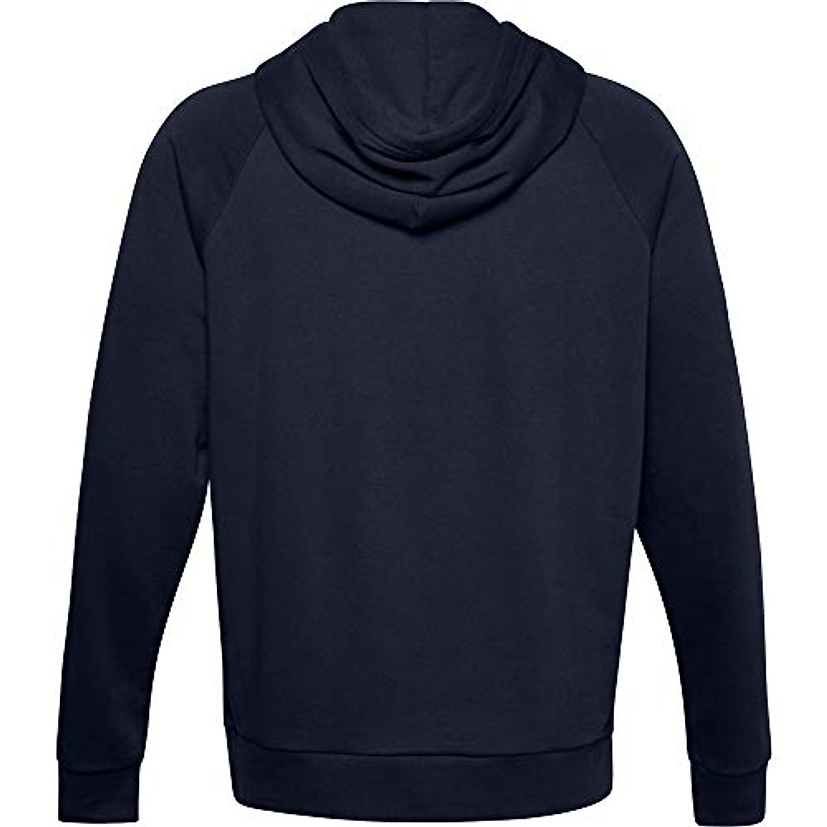 Under Armour Mens Rival Fleece Big Logo Hoodie , Midnight Navy (410)/Onyx White , XX-Large