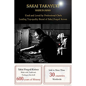 Sakai Takayuki 【The knife brand favored by Japanese chefs】 Rokoku Chef Knife Gyuto Japanese Knife 8 inch (MPN RG210)