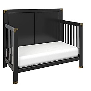 Baby Relax Miles 5-in-1 Convertible Crib, Black