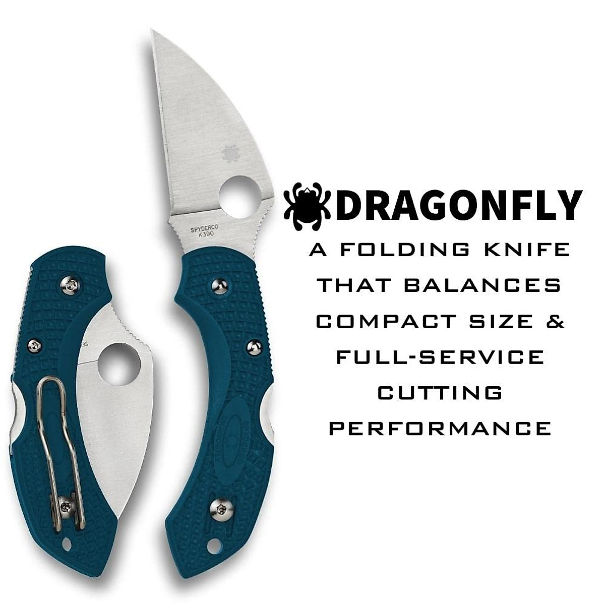 Spyderco Dragonfly 2 Lightweight Folding Pocket Knife - PlainEdge - C28FP2WK390