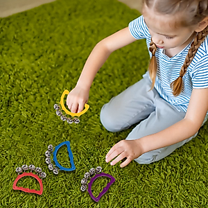 MUSCELL Jingle Bells, 24 Pcs Christmas Hand Bells Jingle Bells, Brightly Colored Musical Instruments Jingle Bells Gift for Children Party, Classroom and Show, for 3+Years Old