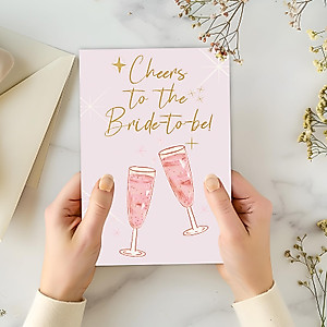 FANCYLUCKY Sweet Bridal Shower Card for Bride To Be, Funny Wedding Engagement Cards for Women Sister Friends, Bachelorette Party Card for Her, Wedding Congratulations Card