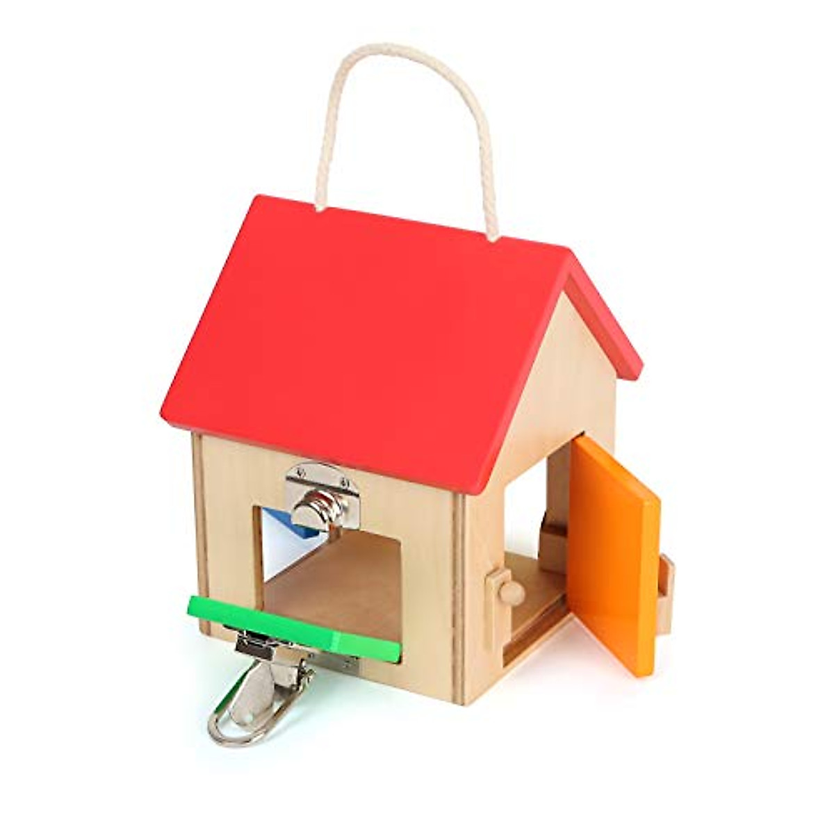 Small Foot Wooden Toys Compact House of Locks playset Designed for Children 3+, Multi