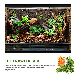 POPETPOP 3pcs Climbing Pet Box Rattan Suction Cup Artificial Plants Plant Ornament for Reptile Plants for Reptile Tank Reptile Fake Leaves Reptile Fake Plant Fake Plant Decor Reptile Plants