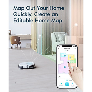 Yeedi mop Station pro Robot Vacuum and Mop, Self-Cleaning 3 in 1, Robotic Vacuum with Dual Power Spin Mopping, 3000Pa Suction, Smart Mapping, Carpet Detection, Pet-Friendly Design with 750ml Dustbin