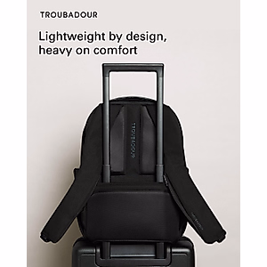 Troubadour Apex Compact Backpack 3.0 - Premium Waterproof Laptop Backpack Fits Up to 16" - Ergonomic Design for Work and Travel - Stylish Compact Backpack with 5-Year Guarantee - Black