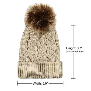 Baby Hats for Girls Boys Infant Toddler Baby Beanie Winter Hat Pom Pom Beanies Kids Warm Cap 4 Mix-Pack A One Size