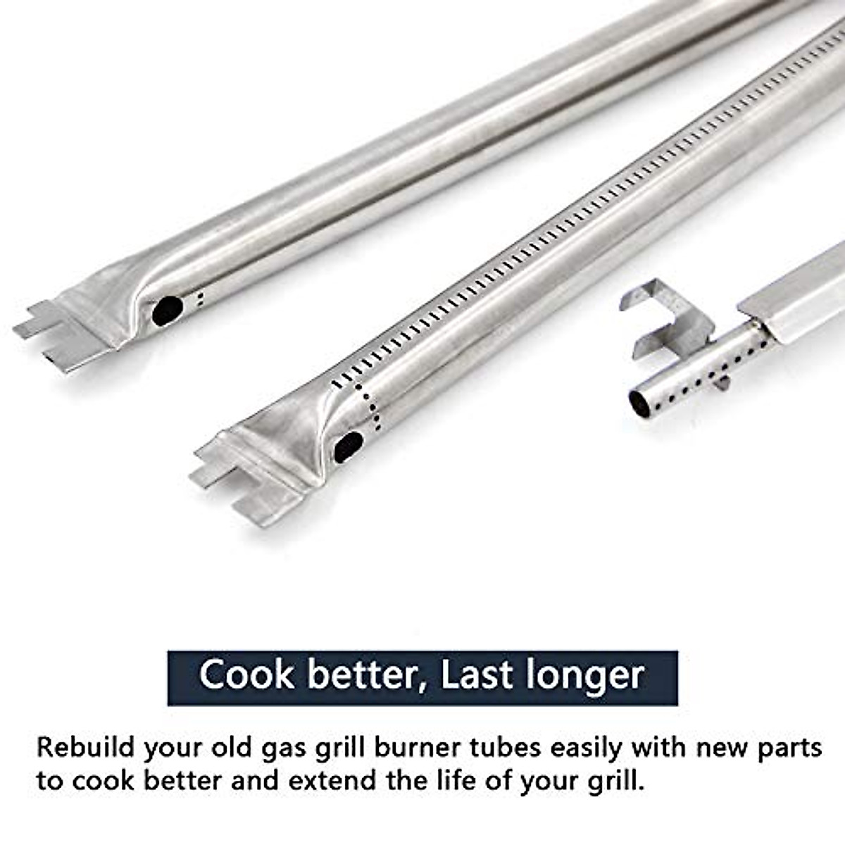 Hongso 18" Burner Tubes Kit Set Replacement for Weber Spirit 200 Series, Spirit E-210 E-220, Spirit S-210 S-220 Gas Grills with Up Front Controls (2013 and Newer) Weber 46100001 69785 SBI785