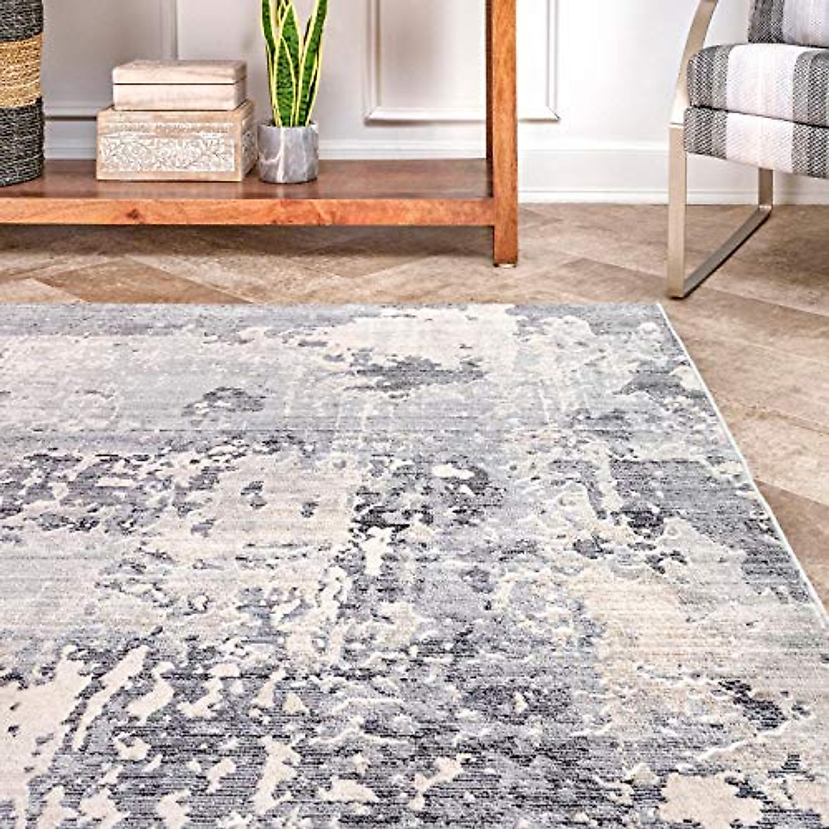 nuLOOM Levitan Abstact Area Rug, 3' x 5', Silver