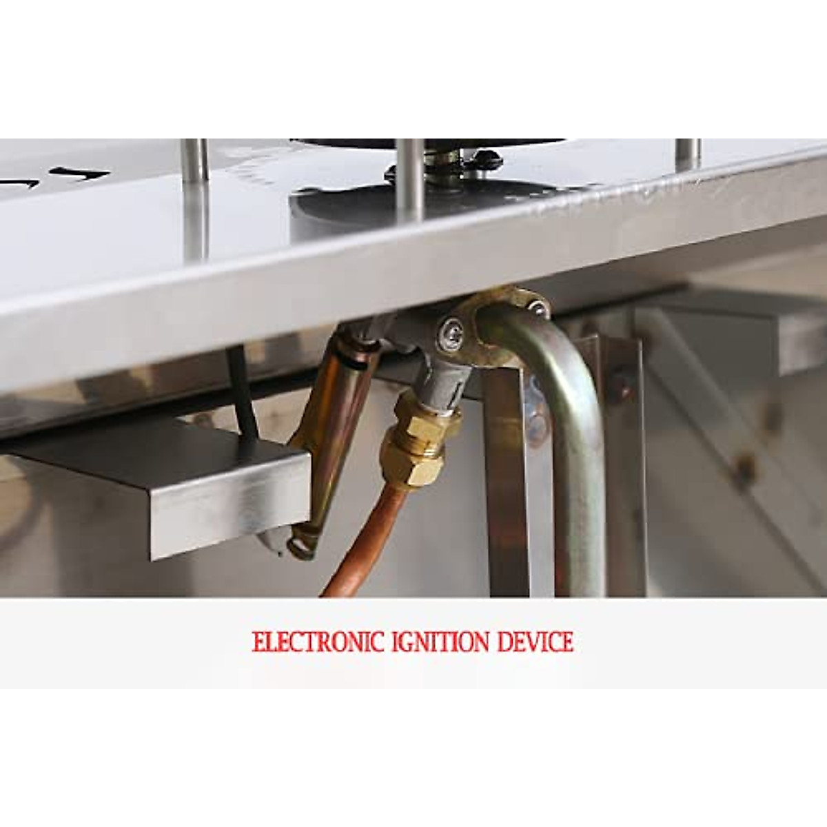 4-Pan LP Propane Food Warmer Gas Food Warmer Propane Steam Table Stainless Steel Bain Marie Buffet for Parties (with Gas Regulator Valve) 1/2 * 4” Double Row