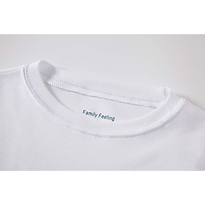 Family Feeling Boys Girls Kids Pajamas Solid Colors 2 Piece Pajama Set Cotton White Size 5