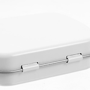 Tofficu 50 Pcs Mini Tin Boxes with Lids for Jewelry Storage, Small Candy Treat Boxes, Portable Metal Containers for Travel, Weddings, Birthdays, White Iron, 2.36 X 1.85 X 0.59 Inches