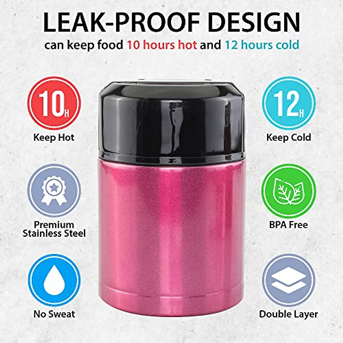 27 Oz Thermos for Hot Food |Insulated Food Container for Hot Food and Cold Food |Vacuum Stainless Steel Thermos for Hot Food Kids |Lunch Containers for Kids