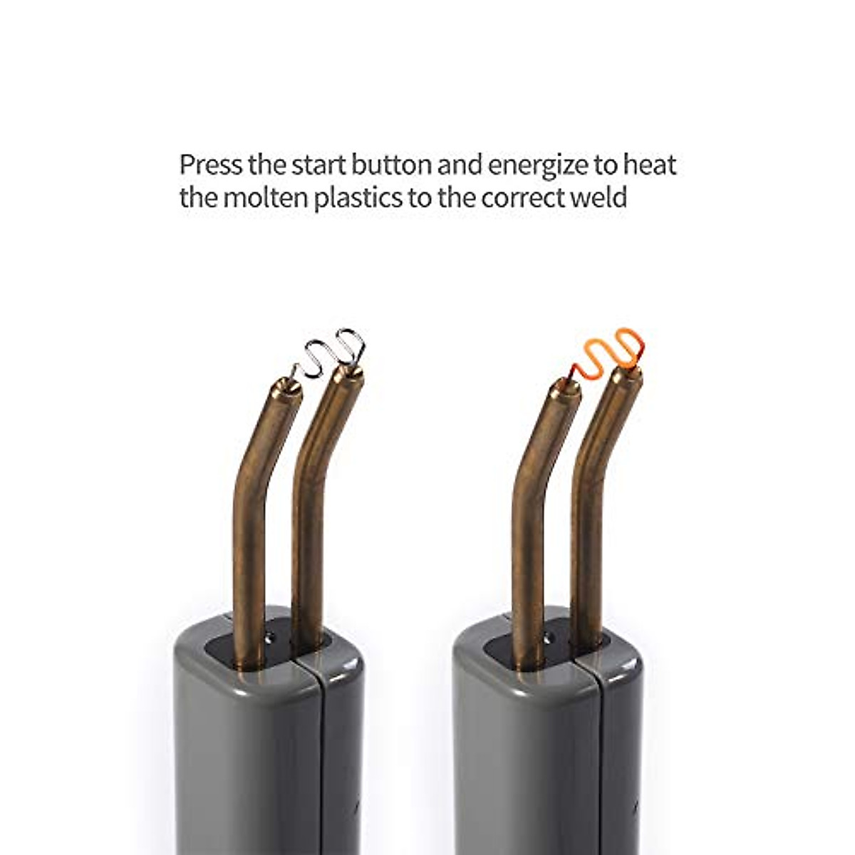 Welding Hot Stapler Plastic Repair Car Bumper Fender Dashboard Acrylics Implant Nail Welder Professional Kit US Plug for Auto Body Collision Cracks Repairing Machine Portable Tool New (Gray)