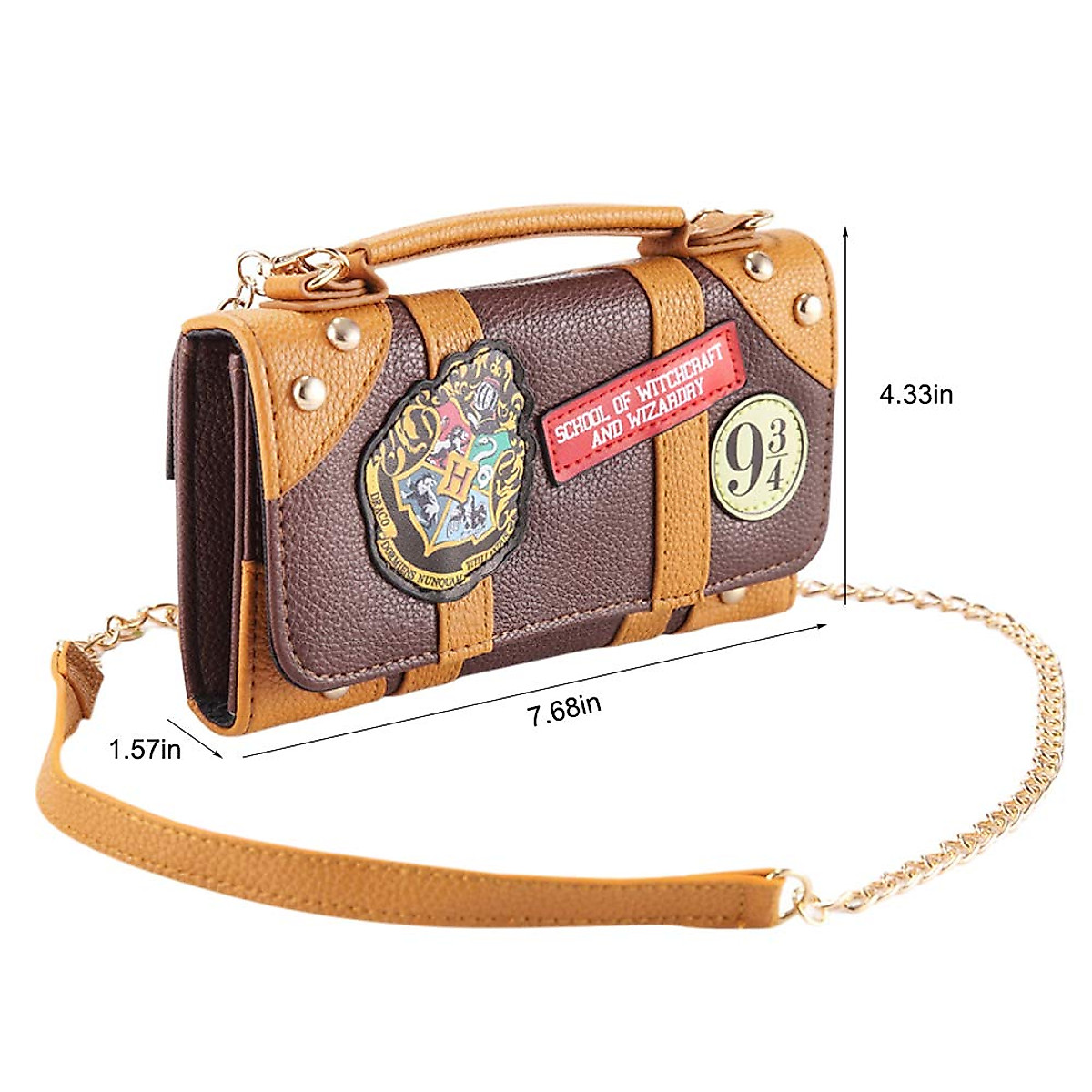 Genda 2Archer Women's Witchcraft and Wizardry Cosplay Series Chain Bag PU Purse Crossbody Shoulder Bag