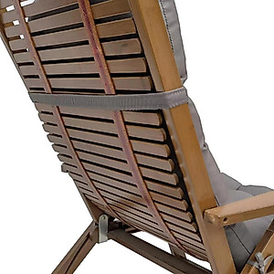 SHENJIA Patio Adirondack Chair Cushions 43” X 20” Tufted Wicker Chair Cushions Rocking Chair Replacement Cushion W/Fixing Straps, Tatami Floor Seat Pads for Indoor Outdoor Furniture(Color:Blue)