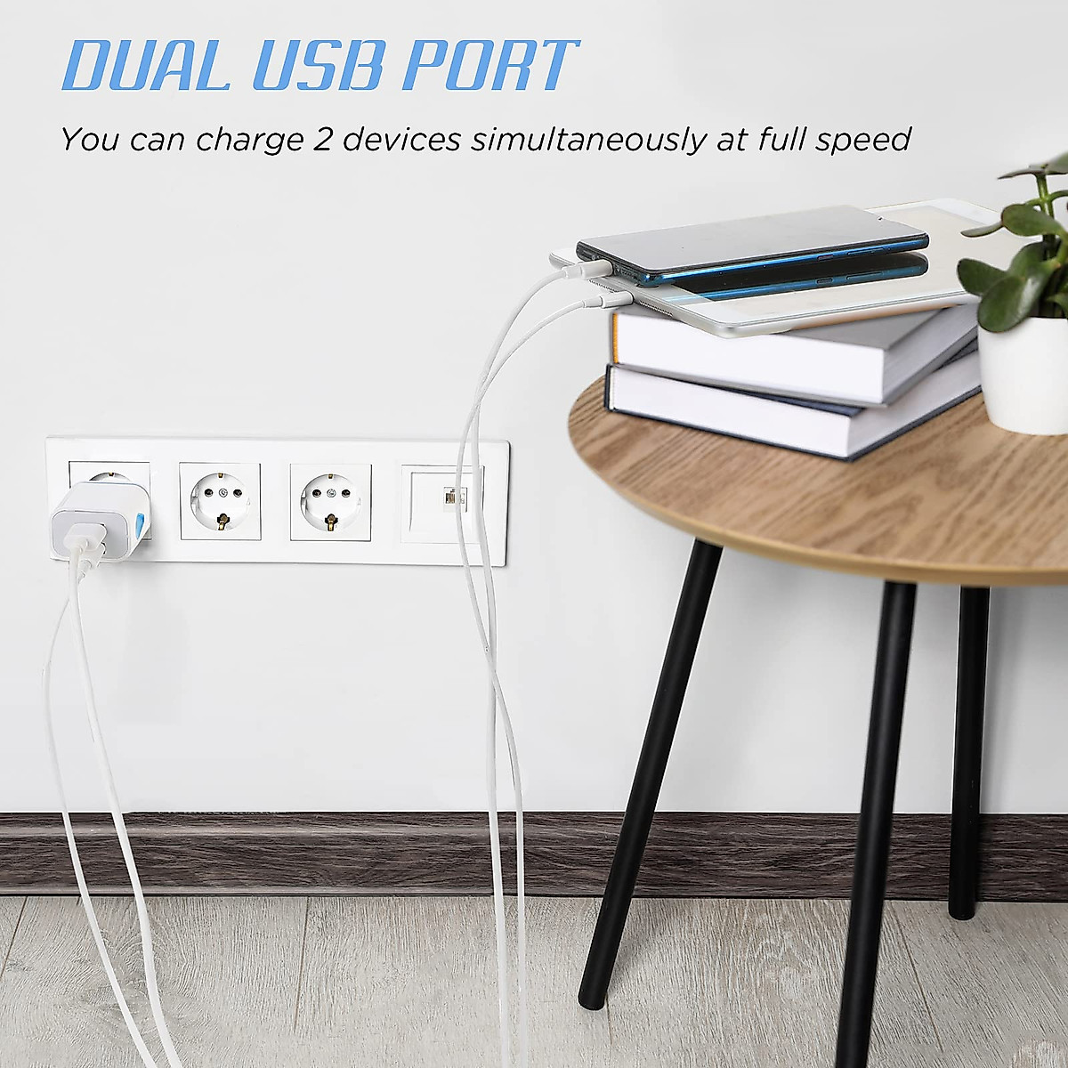 Xuhal 12 Pcs Fast USB Wall Charger USB Charging Block Bulk USB Charger Adapter Plug Cube 2.1A USB Wall Charger Replacement for Most Smartphones and Tablets, Colorful(Water Drop Style)